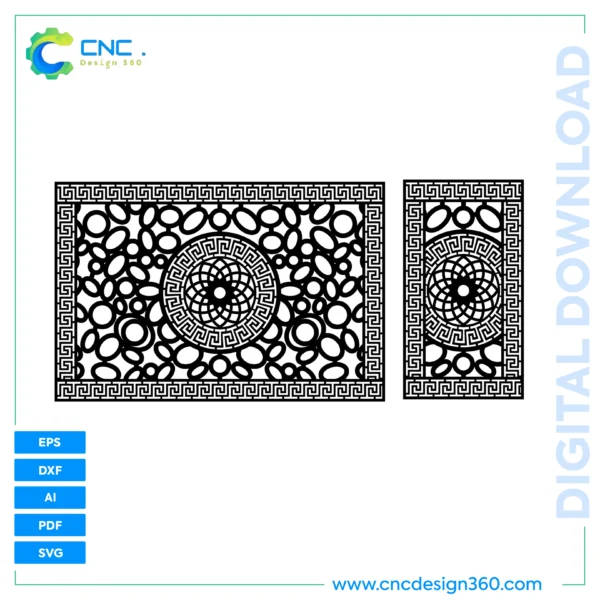 Laser Cut Oval Mandala Gate – CNC File Included, DXF, SVG, AI, PDF, EPS ...