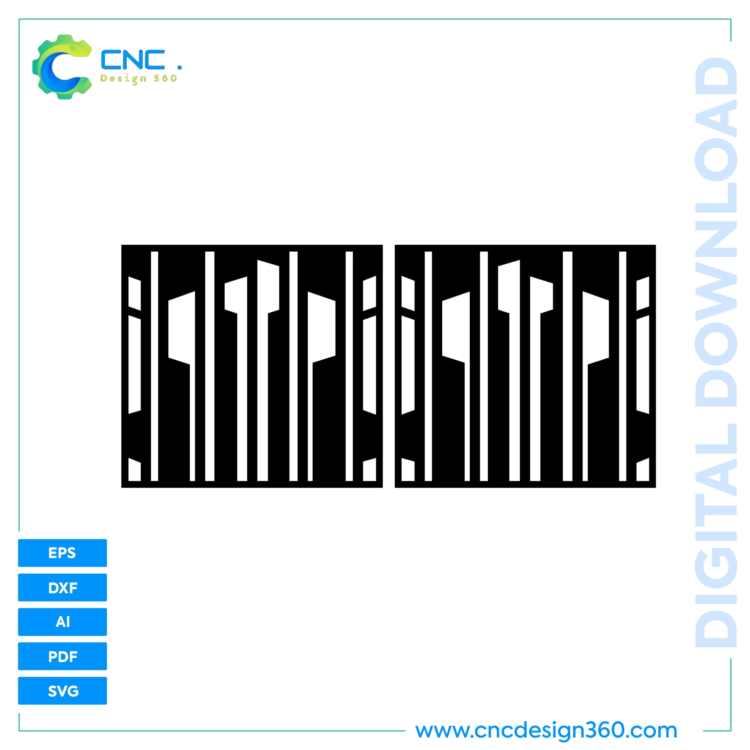 Abstract Bar Panel – Ready for Laser Cut, CNC File, DXF, SVG, AI, PDF ...