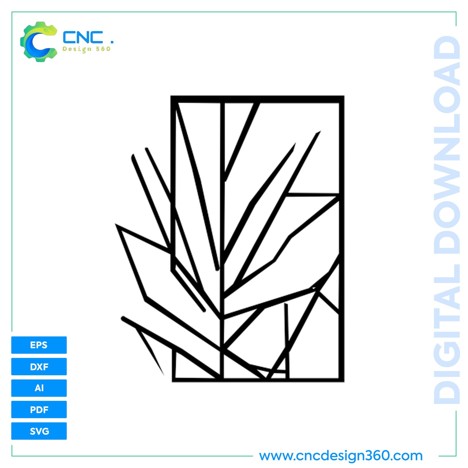 Minimal Abstract Wall Art Vector Design – CNC Laser Cut File | SVG, DXF ...